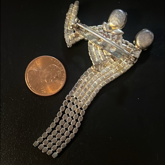 Vintage | Jewelry | Vintage Art Deco Silver Crystal Rhinestone Ballroom ...